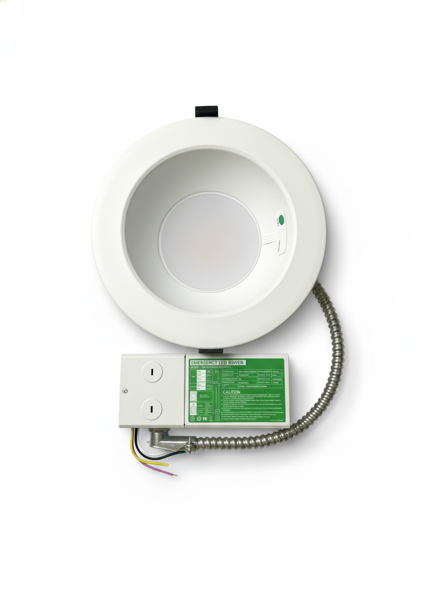 6" Commercial Downlights with Emergency Battery120-277V - e2lighting